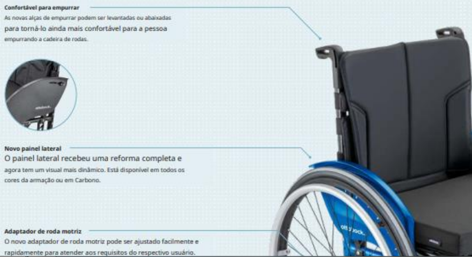 Cadeira de Rodas New Motus CV (Pré-Elaborada)- Ottobock